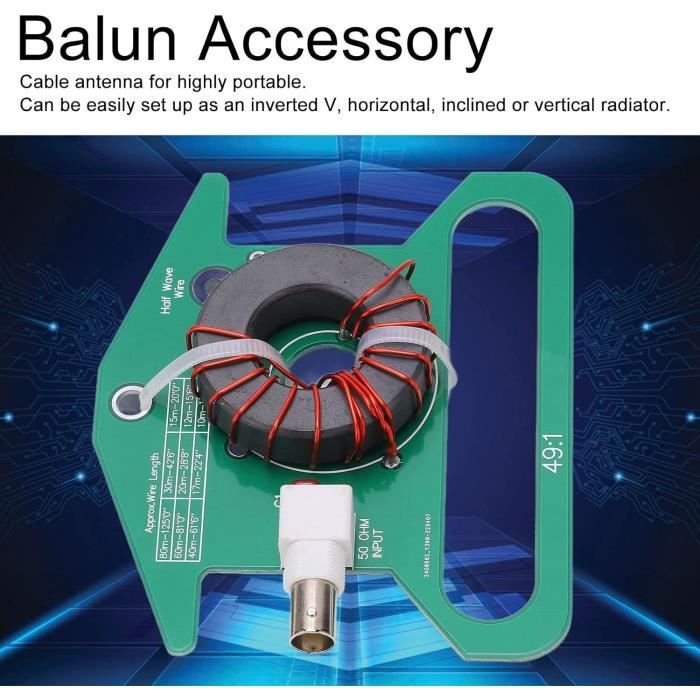 Antenne Balun pour PCB Balun 50W Puissance Continue Nominale 5-35MHz 49:1.[Q1225] - Cdiscount TV ...