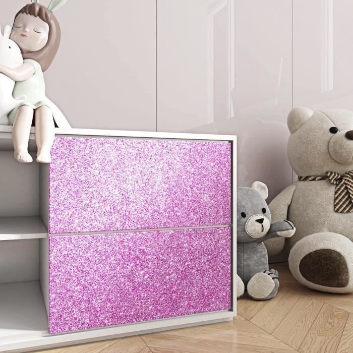 FunStick Papier Pailleté Brillant Papier Peint Adhésif Violet pour ...