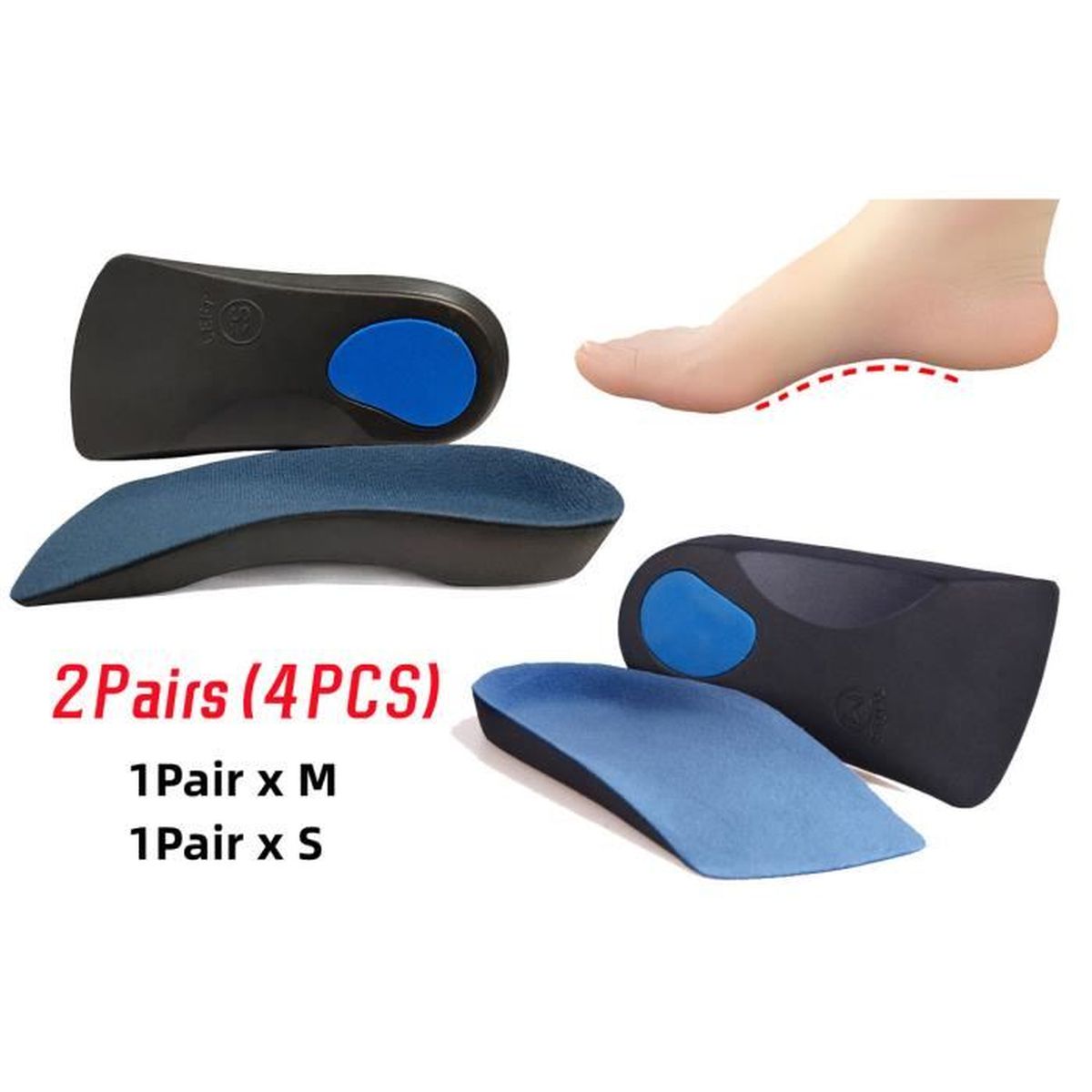 Talonnette,Semelle Orthopédique Soutien du Talon,Hauteur Augmentation ...