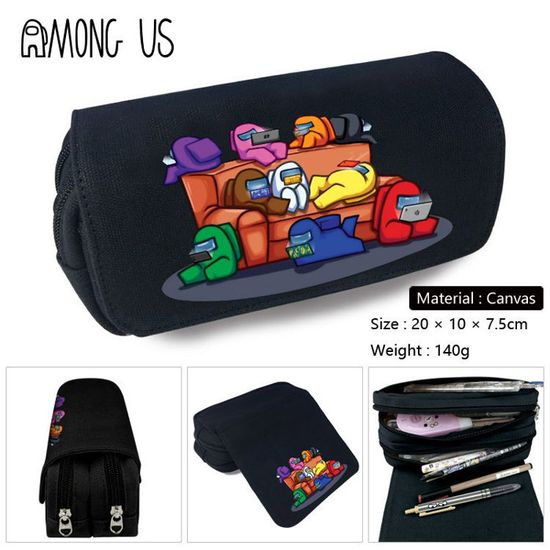Trousse à crayons Among Us pour enfants, trousse en toile Imposter ...