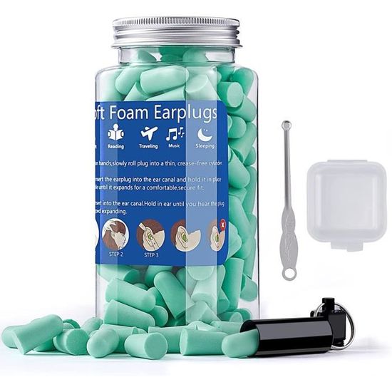 70 Pairs de bouchons d'oreille en mousse souple 34dB SNR bouchons d ...