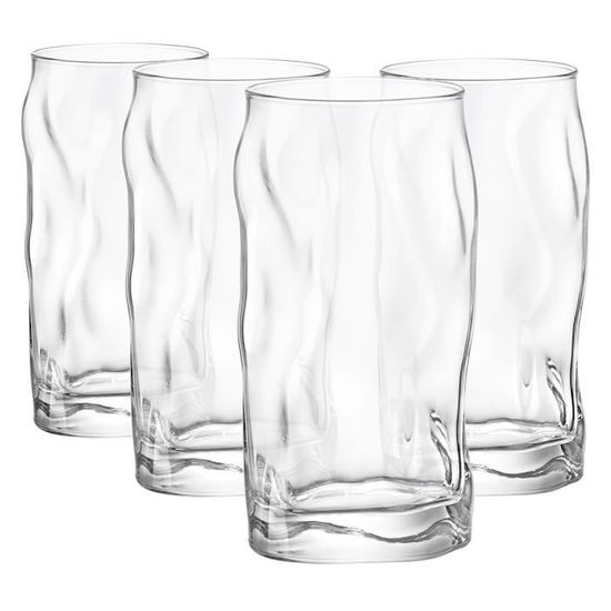 Bormioli Rocco Sorgente Highball Glasses - Jus moderne Ridged eau ...