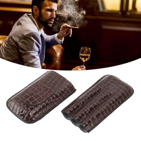 Mothinessto étui à cigares en cuir Porte-cigares en cuir portable ...