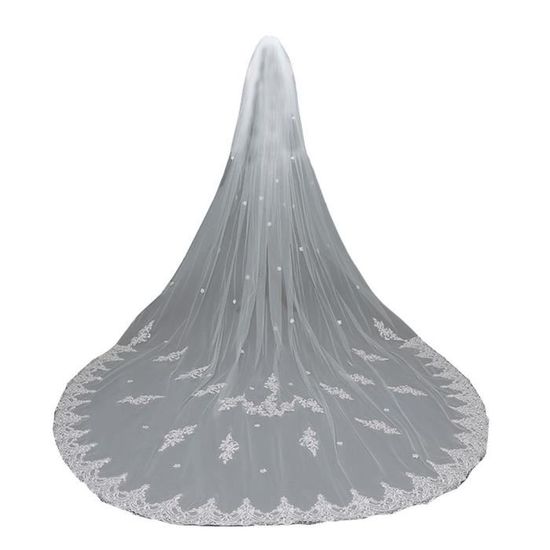 3*3M Voile de Mariée de Charme Mariage Traînant 3 Mètres Longue Voile ...