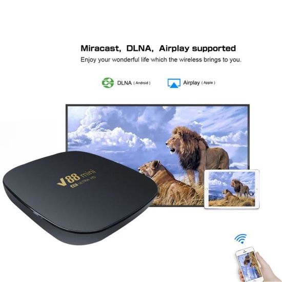 Nouveau v88 mini smart tv box android 12 allwinner h3 quad core 2.4G ...