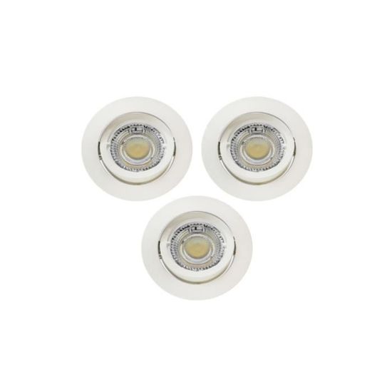 Lot de 3 spots encastrables LED SLID CONCEPT - dimmable et orientable ...