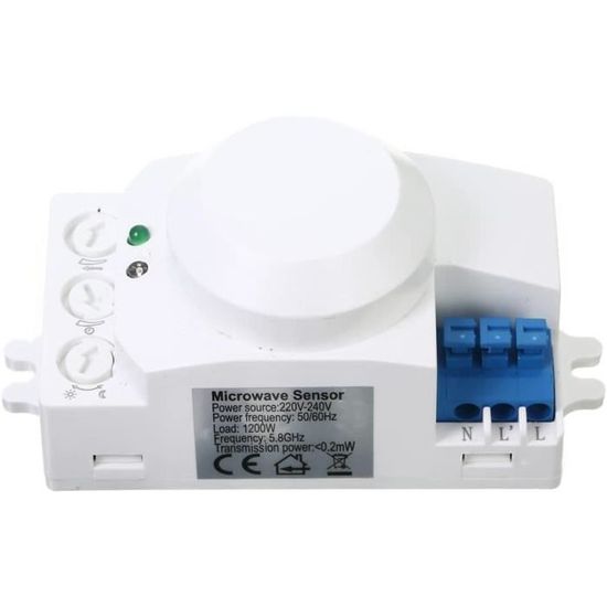 WANGCL 5,8 GHz HF Système LED micro-ondes 360 degrés Détecteur de ...