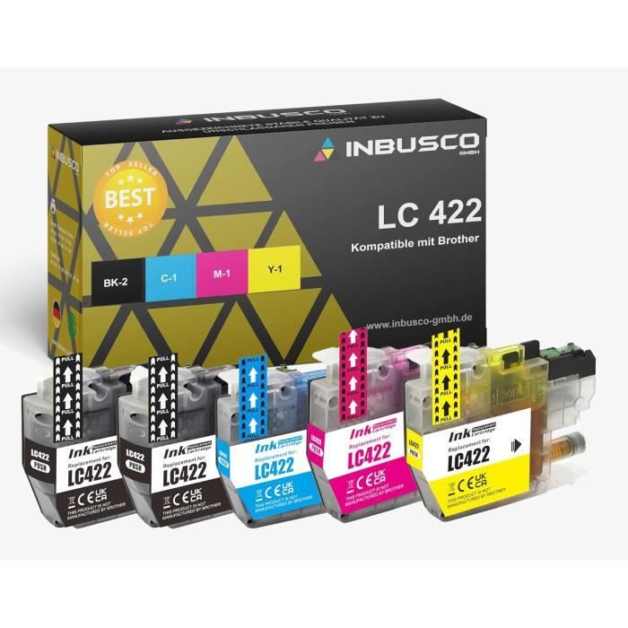 LC422 LC 422 Cartouches d'encre compatibles avec Brother LC-422, MFC ...