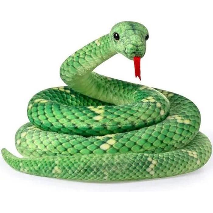 Tricky Funny Serpent Peluche Vert 2 Mètres Jouets En Peluche Cadeaux De ...