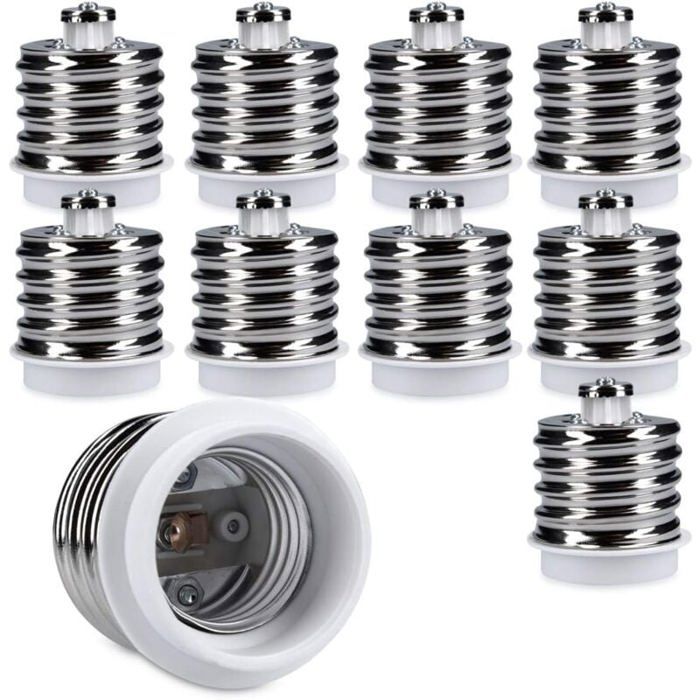 10 Adaptateurs douille E40 vers E27, convertisseur pour ampoule LED halogène - Cdiscount Bricolage