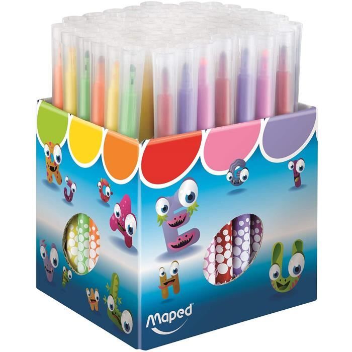 Feutres de coloriage School Peps-72 Feutres Lavables Enfant-Longue ...