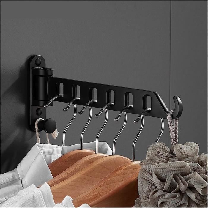 Séchoir À Linge Pliable Black Pliing Séchage De Séchage Mur De ...