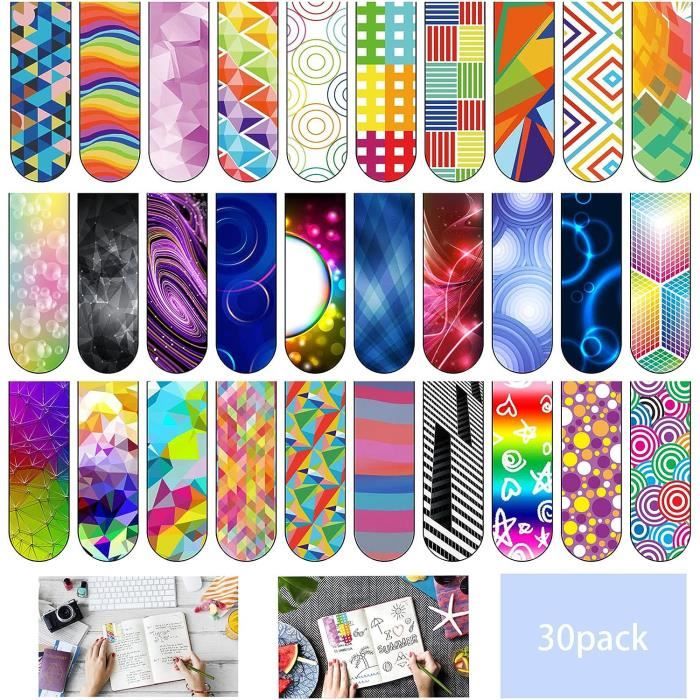 30 Pièces Signets Magnétiques, Marque-Pages Aimantés Signets, Marque ...