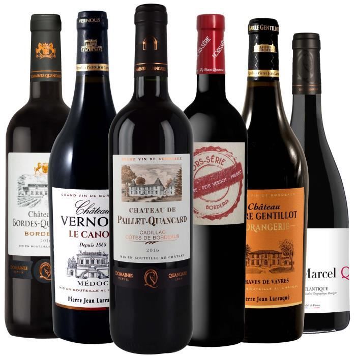 Pack Apéro - Vin Rouge – Carton de 6 bouteilles de 75cl panachées - La ...