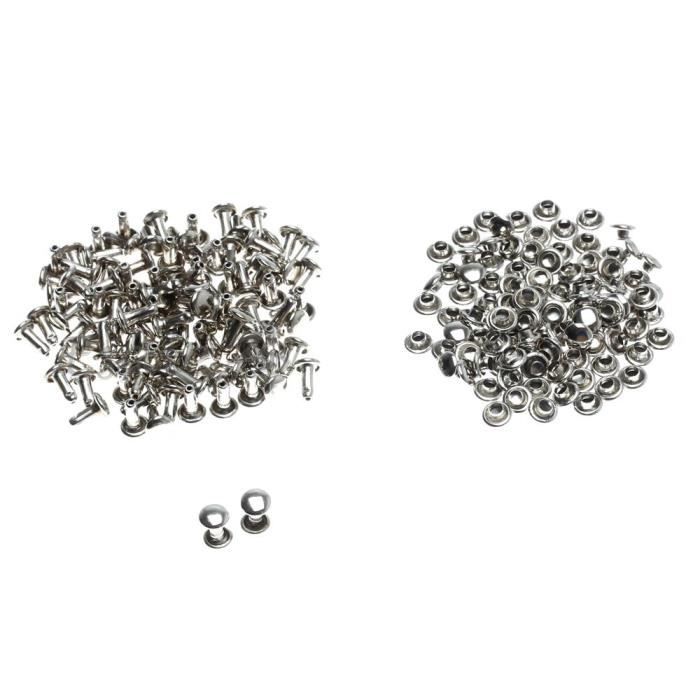 100pcs Clou Rivet Rond En Fer 6mm Argent Pour D... - Cdiscount Beaux ...