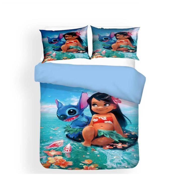 SCD-1835 Parure de lit dessin animé Lilo & Stitch ensemble de literie ...