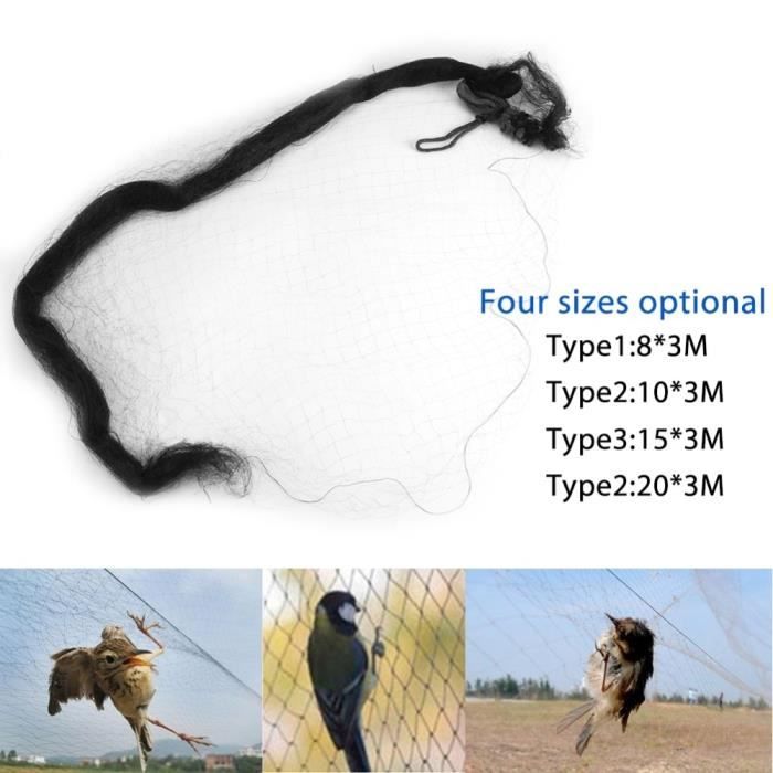 Volière,Filet noir Anti-brouillard pour oiseaux, filet de Protection en maille pour culture de ...