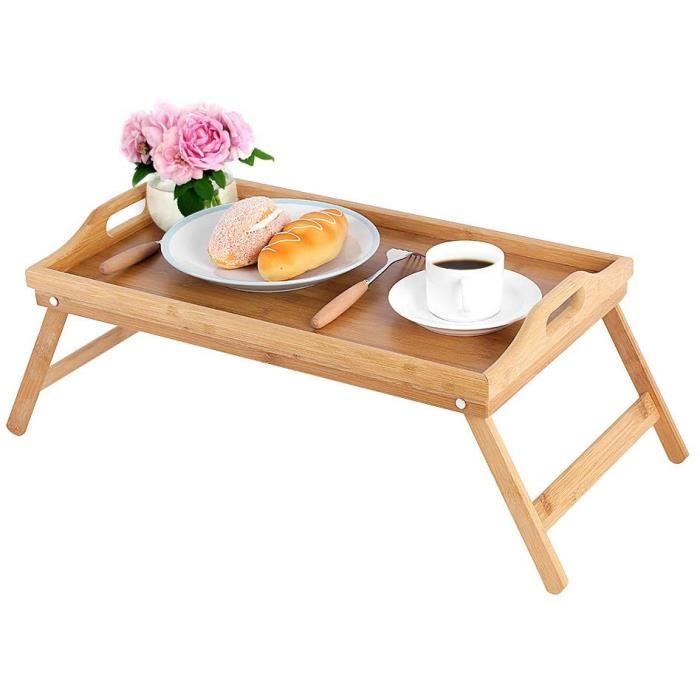 Plateau de lit, Table de lit de Repas de Nourriture Servant de Bureau ...