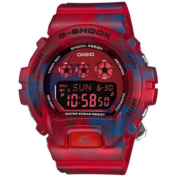 Montre Pour Homme En Silicone Bicolore Rouge Et Bleu G-shock Casio ...