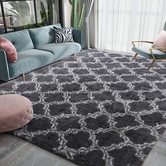 Tapis Chambre Shaggy Tapis Pour Salon Tapis Antidérapant Chambre Soft Tapis À Poils Longs ...