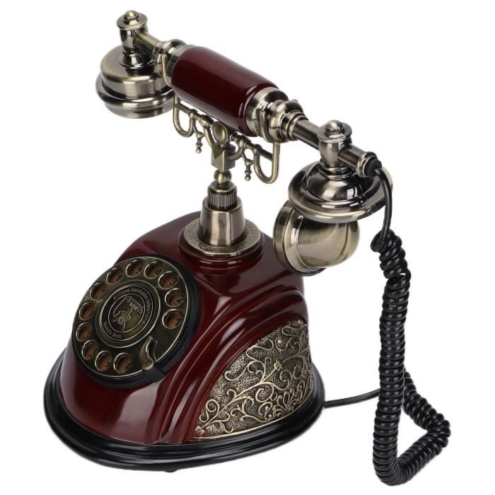 Cikonielf Antique Fixe Téléphone Vintage Rétro, Téléphone Fixe à ...