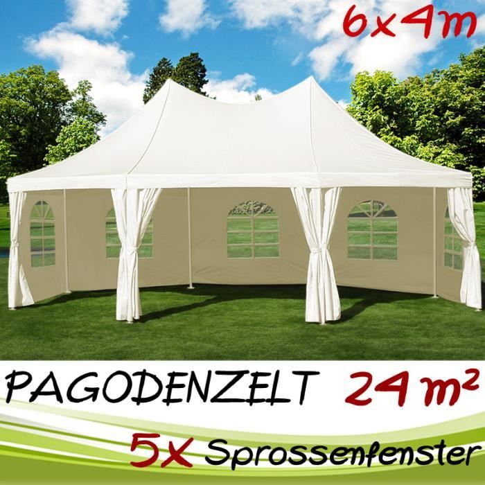 Chapiteau pagode - Tente de réception 6x4m - 24m² - Cdiscount Jardin