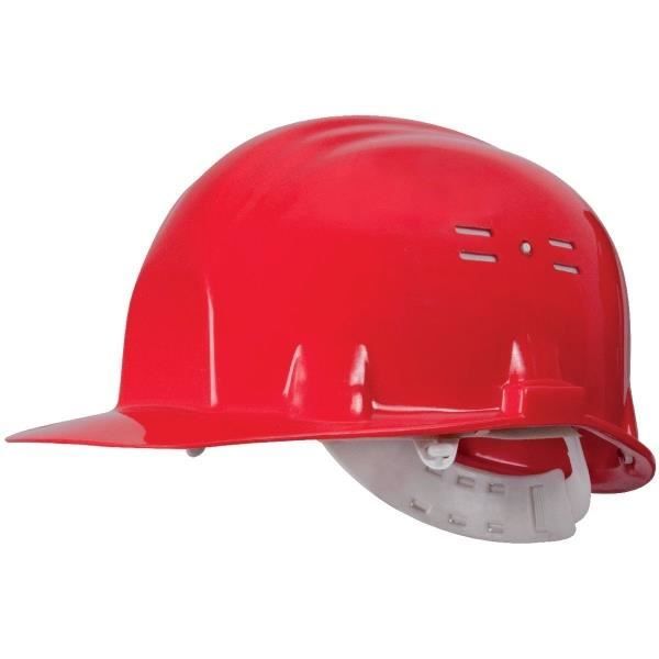 Casque de chantier rouge - Earline - Cdiscount Bricolage
