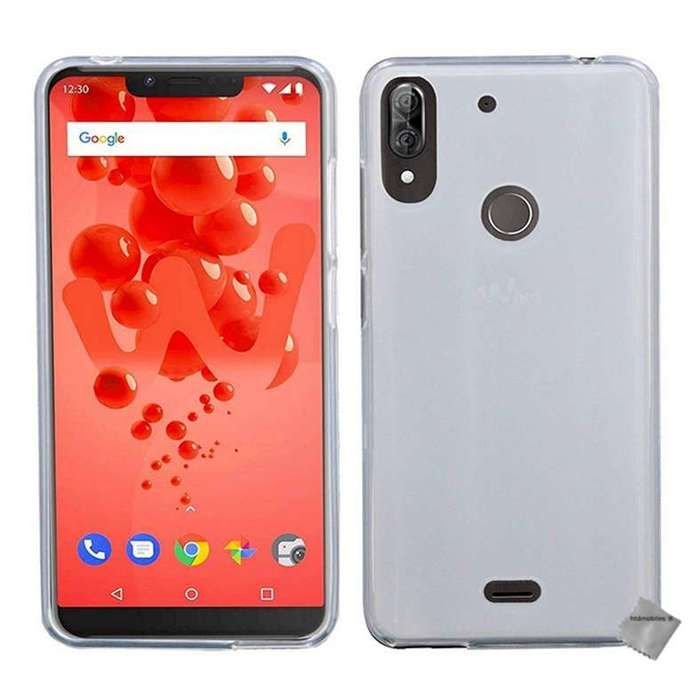 Coque silicone gel fine pour Wiko View 2 Plus + film ecran - BLANC ...