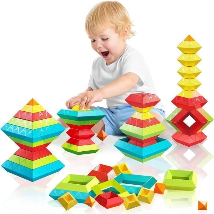 Bloc de Construction, Jouet de Bloc, Jouet à Empiler pour Enfants plus ...