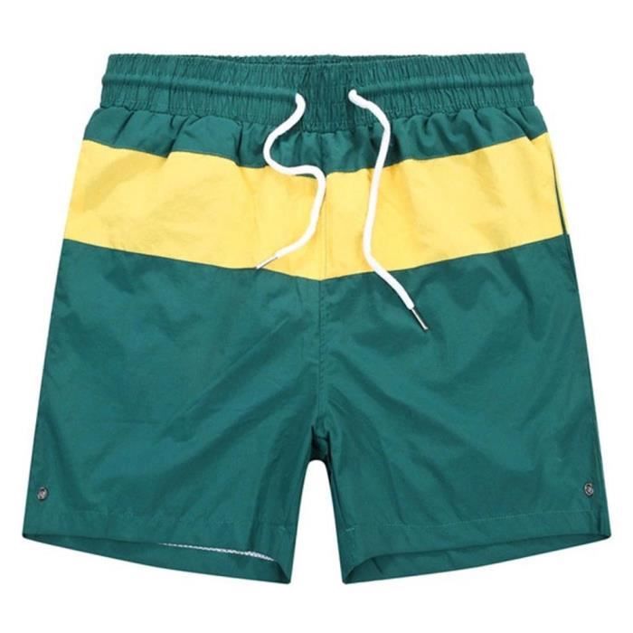 Short de Bain Homme - Marque - Modèle - Rayures - Séchage Rapide ...