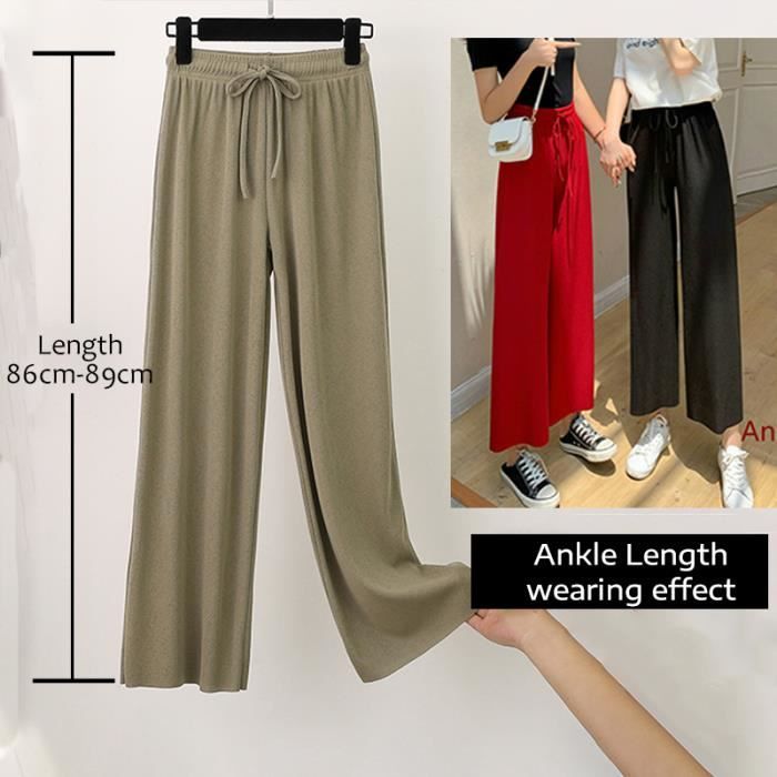 Pantalon Jogging Femme - ample d'été en soie glacée pour Green_ankle ...
