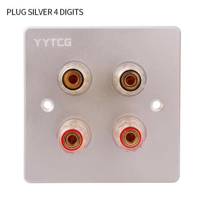 Panneau audio RCA femelle plaqué or,plaque de borne de haut-parleur ...