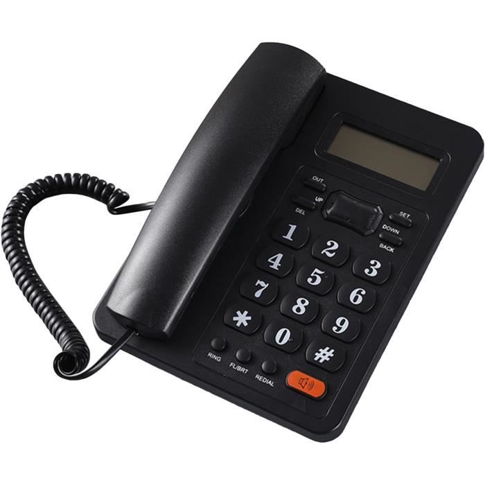 Schiuma Téléphone Filaire De Bureau, Écran D'Affichage De L'Appelant, Ligne Fixe Fixe, Maintien ...