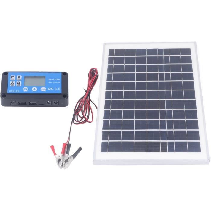 Kit De Panneau Solaire, Panneau Solaire Monocristallin 50 W 18 V Avec Contrôleur De Charge ...
