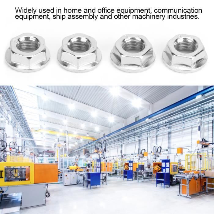 RHO-écrou hexagonal Jeu de fixations en acier inoxydable 100, écrou à ...