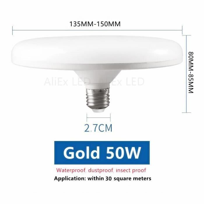 AMPOULE LED,E27 UFO 50W 220V-Cold White--AC220 240V E27 LED Lampe ...
