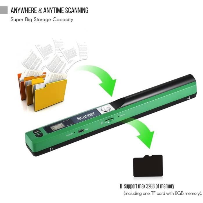 Scanner Portable Sans Fil,Regle ScannerA4 Scanner de Documents ...