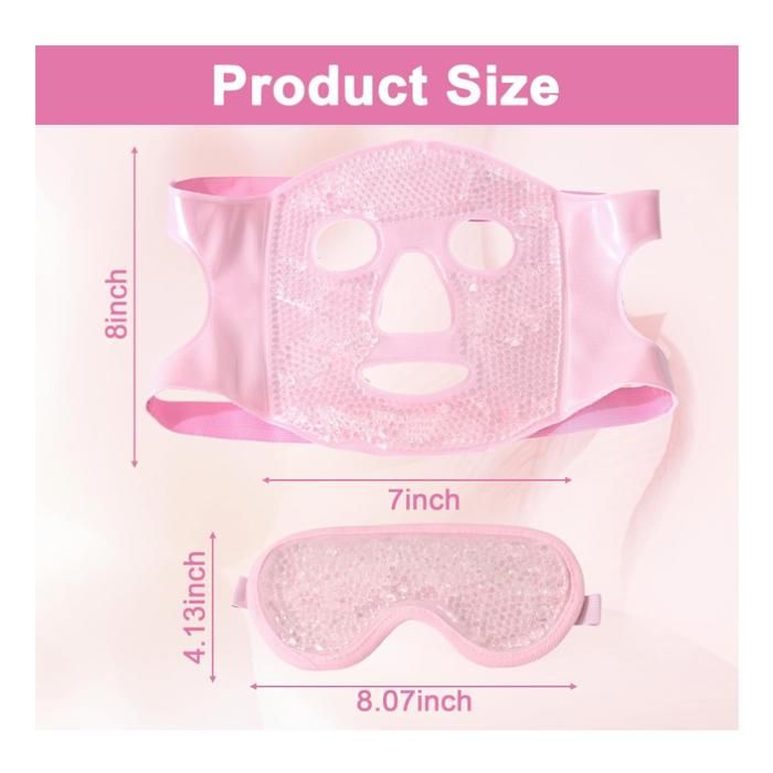 2 Pièces Chaud Et Froid Pour Le Visage Avec Masque Froid Masque (Rose ...