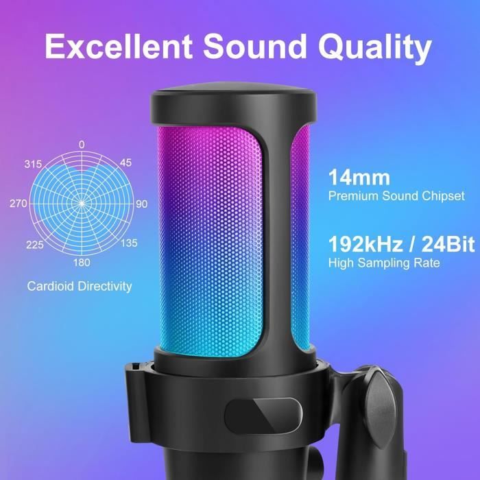 Micro USB Gaming RGB avec Bras pour Mac PS4 PS5 - Diealles Shine ...
