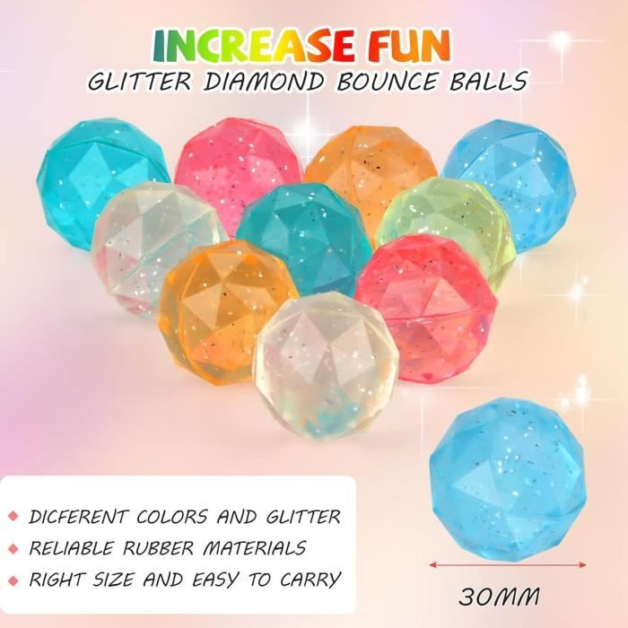Balles Rebondissantes, 24 Pièces Balle Rebondissantes Enfant 32 Mm ...