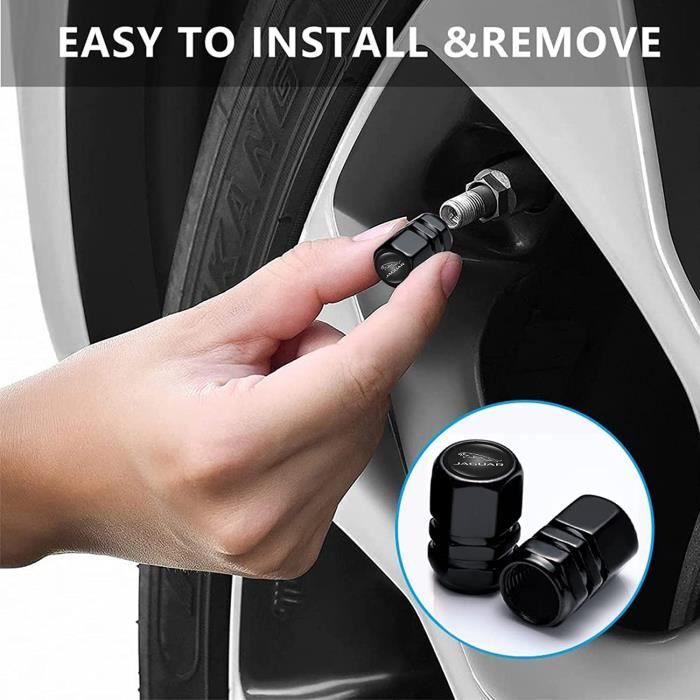 Valve Pneu Voiture et Porte-clé pour Jaguar XE XEL XF XFL XJ F-Pace F-Type, Porte Clef Voiture ...