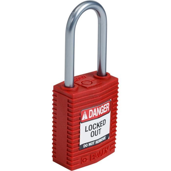 (Cpt-Red-38Al-Kd) Cadenas De Condamnation Safekey Compact Nylon Avec ...
