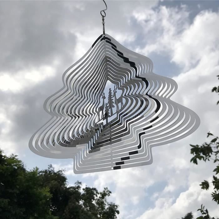 Jkghk Spinner À Vent En Métal 3D, Carillon Éolien Rotatif Suspendu, Art ...