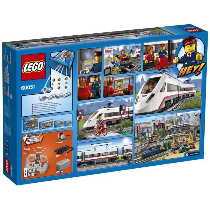 LEGO® City 60051 Train de Passagers à grande Vitesse TGV - Cdiscount ...