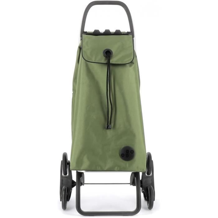 Chariot de Course I-Max MF 6 Roues Monte Escaliers Pliante - Kaki A468