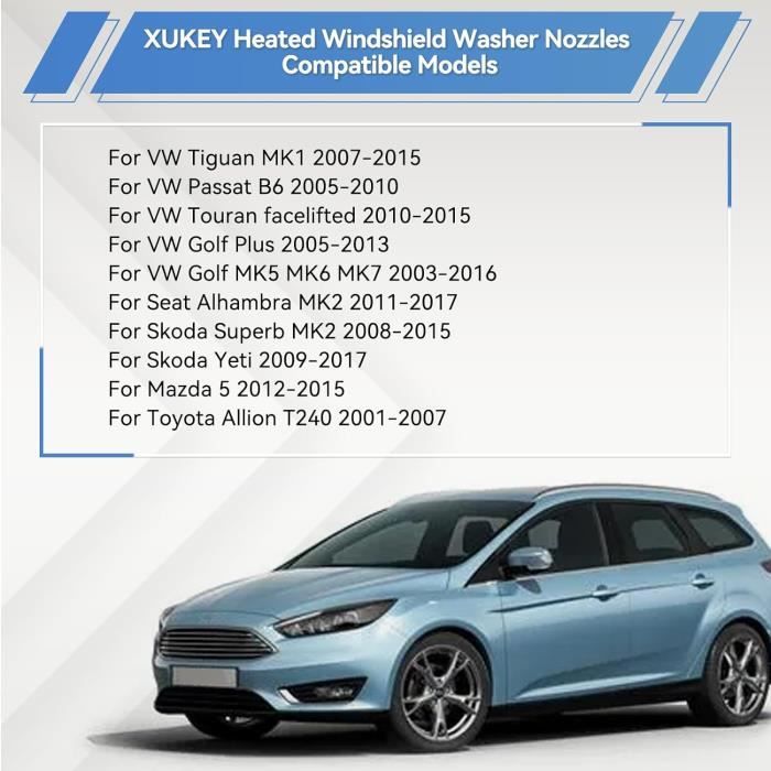 Lot de 2 buses de lavage de pare-brise avant 5M0955985C - Chauffantes ...