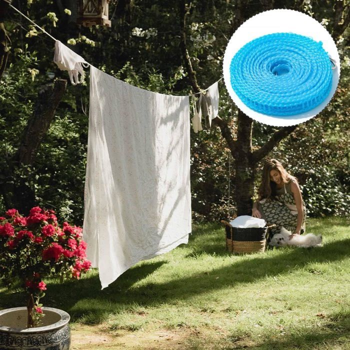 Corde à linge rétractable - SUTEO - 3 pièces - 3 mètres - Coupe-vent ...