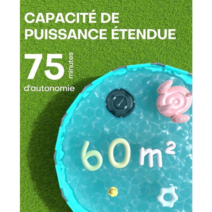 Robot de Piscine Sans Fil - WYBOT - WINNY 200 - Double Filtration ...