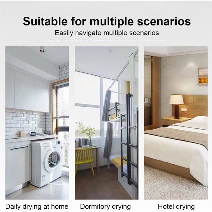 Corde à linge rétractable - SUTEO - 3 pièces - 3 mètres - Coupe-vent ...