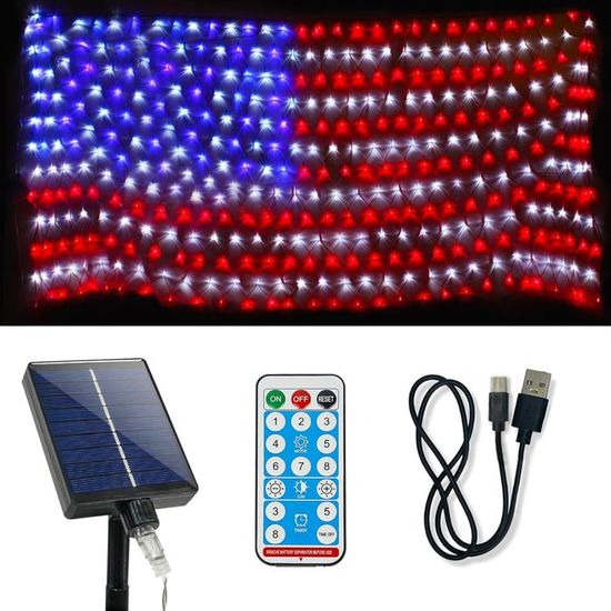 White 2-Pack Each 72FT 200 LED Solar String Lights Waterproof Copper ...